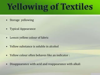 Phenolic yellowing of textiles | PPTX