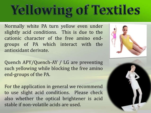 Phenolic yellowing of textiles | PPTX | Indoor Environmental Quality ...