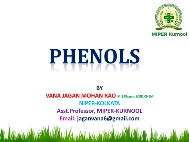 Phenols | PPTX | Chemistry | Science