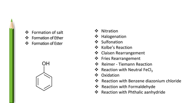Phenols/OC -II PCI Syllabus/preparation of Phenols/ Sources of Phenols ...