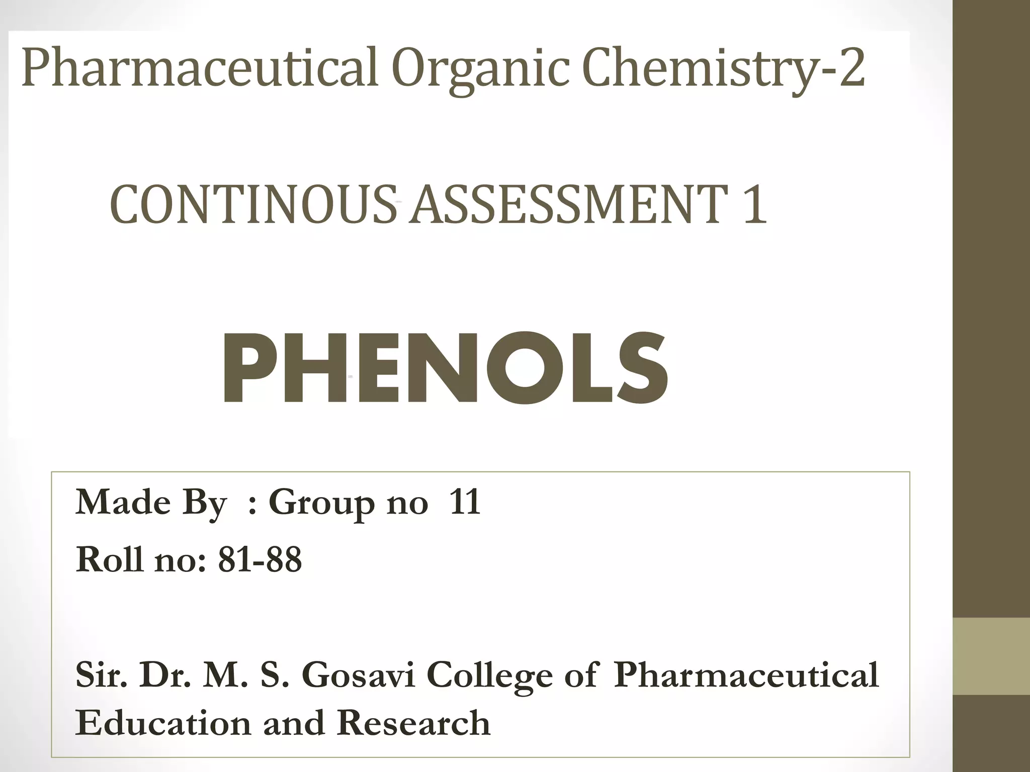 Phenols | PPTX