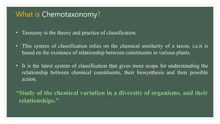 Phenols in chemotaxonomy | PPSX