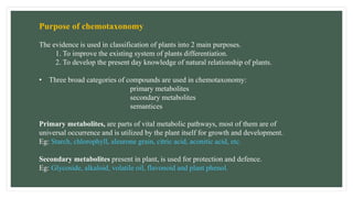 Phenols in chemotaxonomy | PPSX