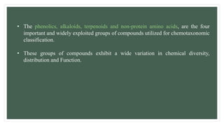 Phenols in chemotaxonomy | PPSX