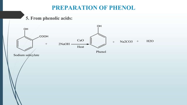 Phenols: methods of preparation, chemical reaction | PPTX