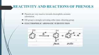 Phenols: methods of preparation, chemical reaction | PPTX