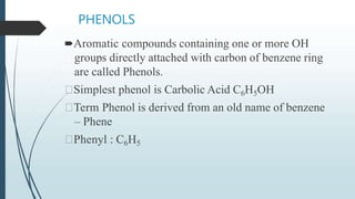 Phenols: methods of preparation, chemical reaction | PPTX