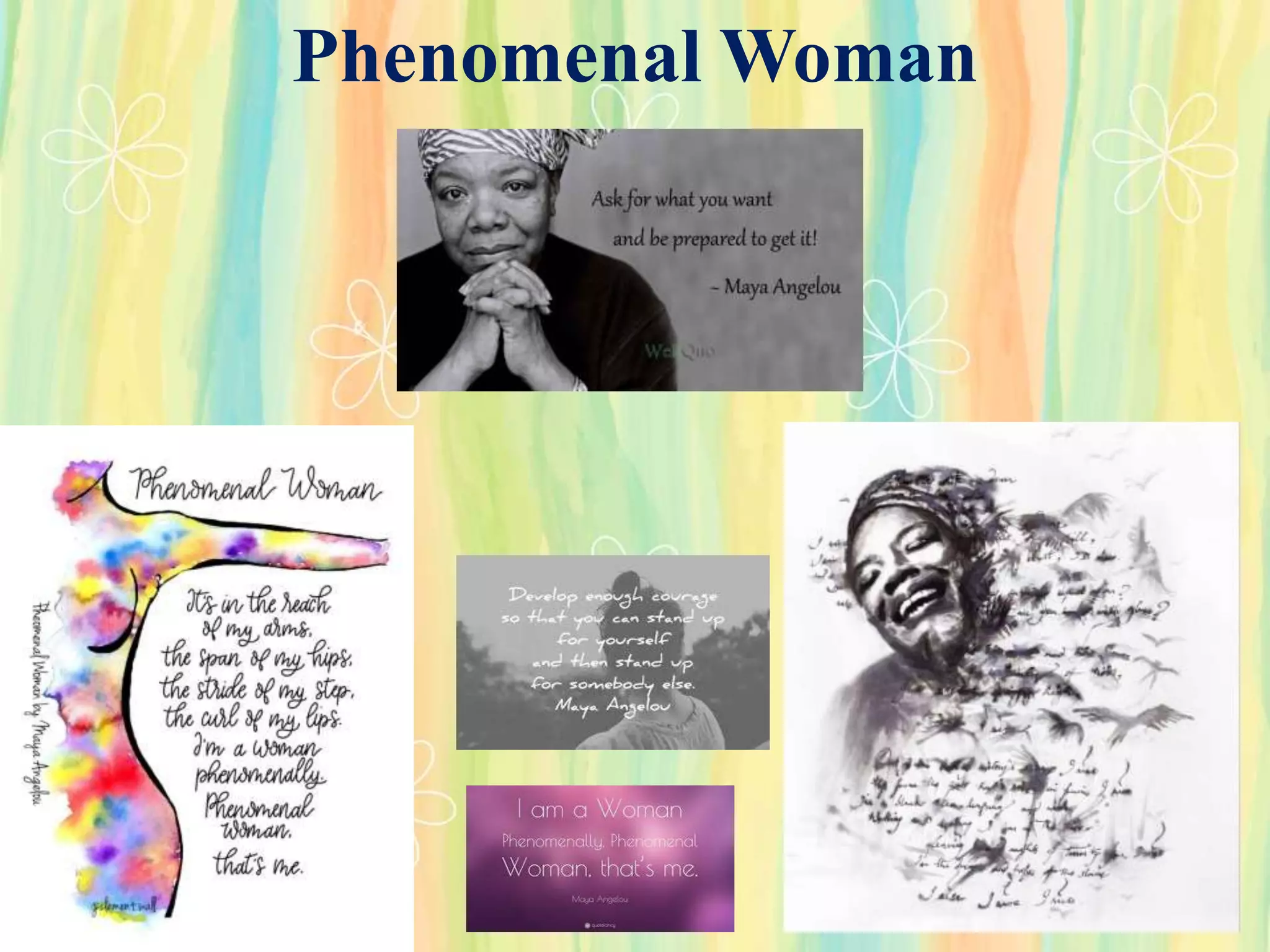 Phenomenal woman- Maya Angelou | PPT