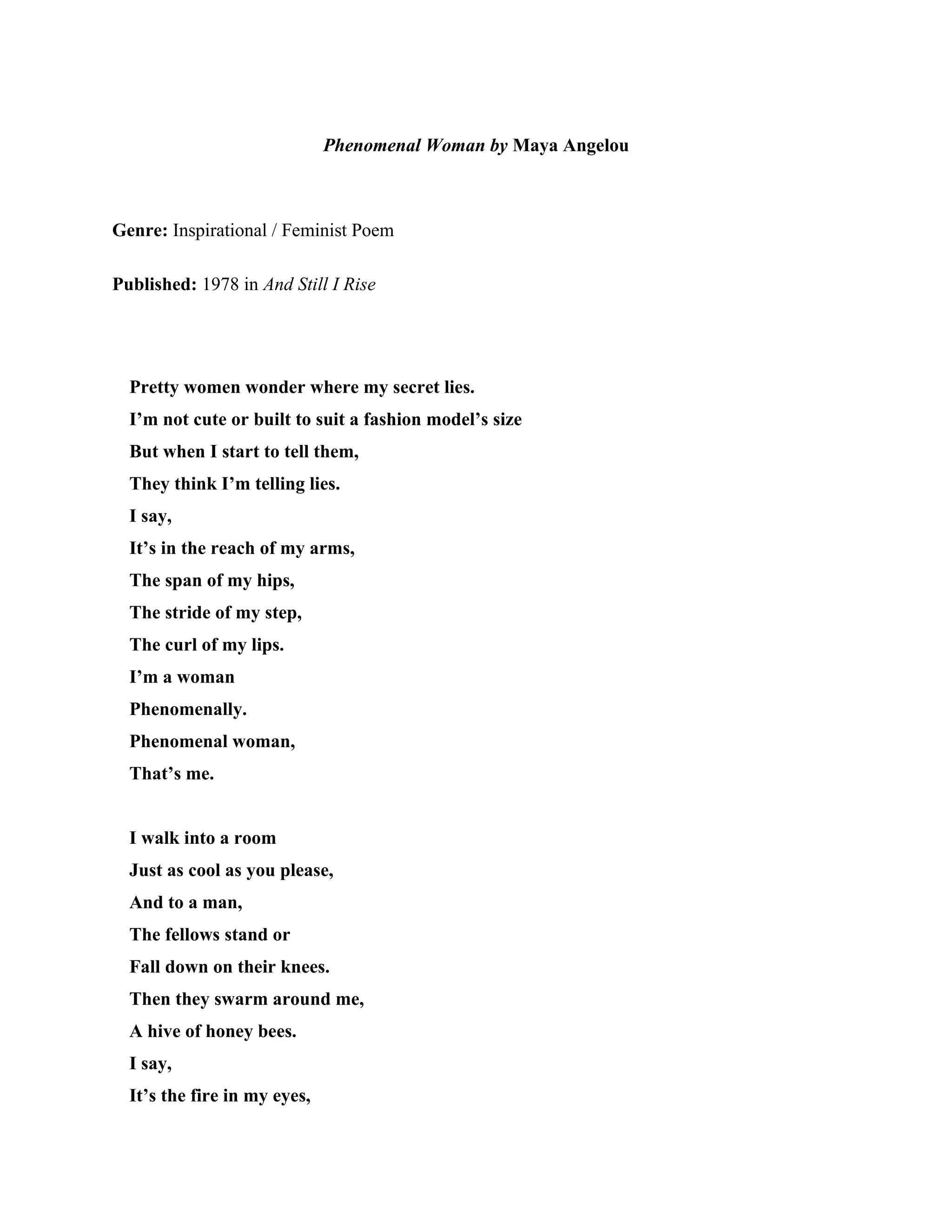 Phenomenal Woman Poem by Maya Angelou.docx