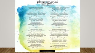 Maya Angelou Phenomenal Woman