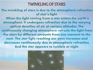 Phenomena of atmospheric refraction | PPTX