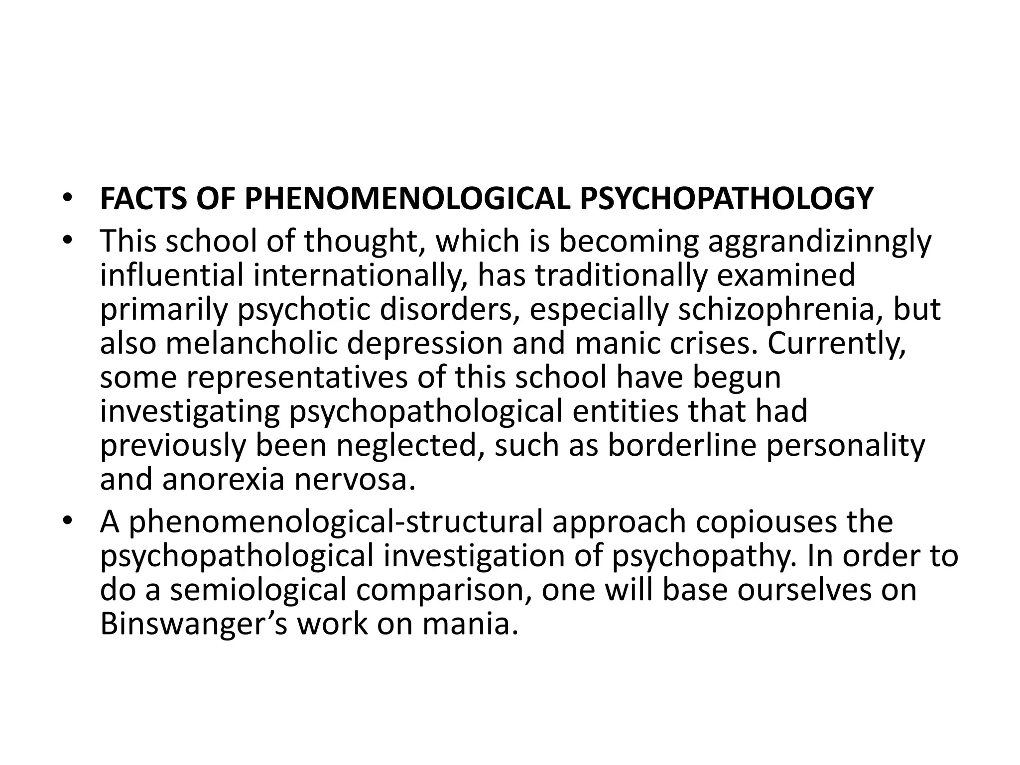 Phenomenological psychopathy | PPTX