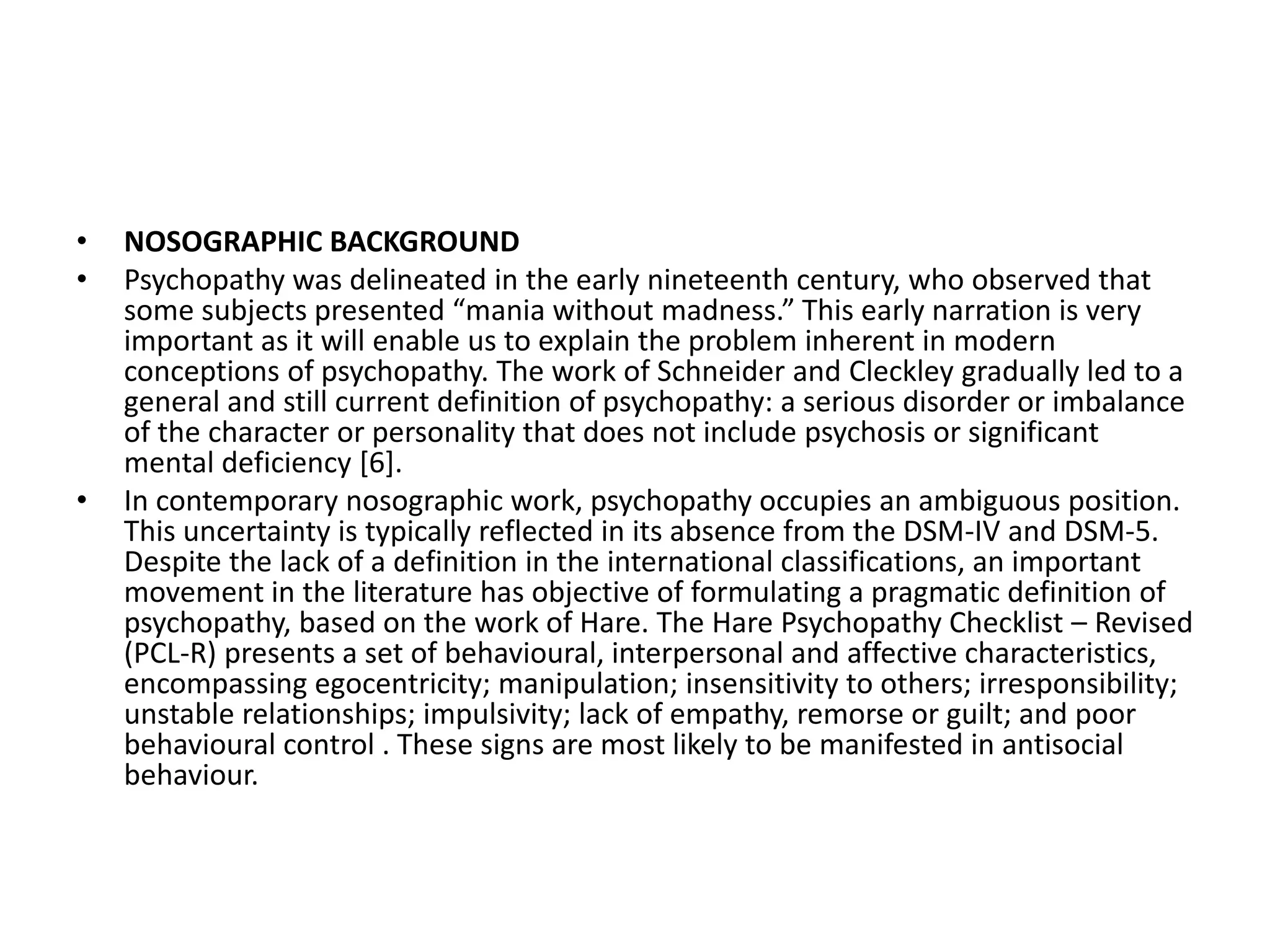 Phenomenological psychopathy | PPTX | Mental Health | Diseases and ...