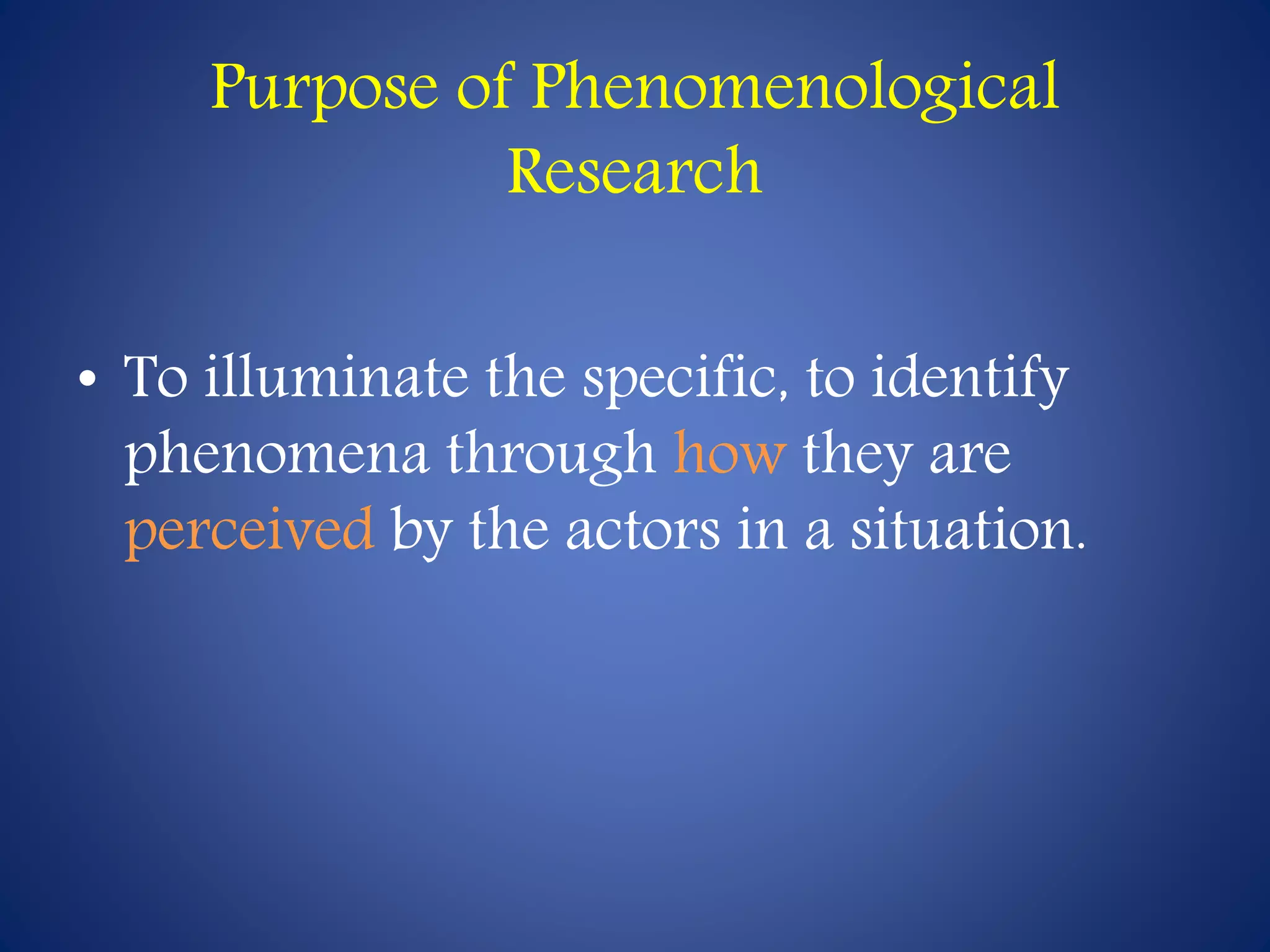 Phenomenological Research | PPTX