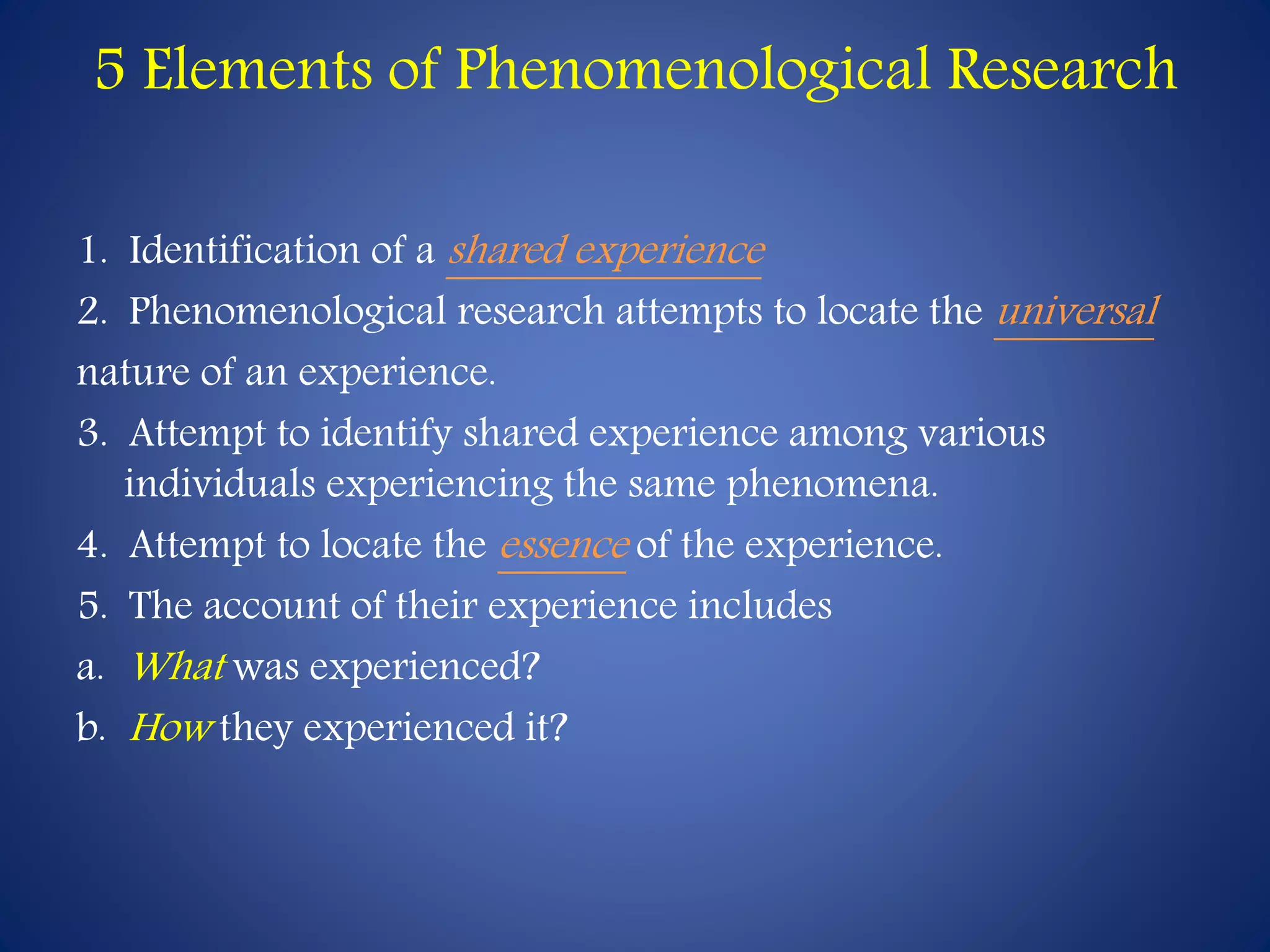 Phenomenological Research | PPTX