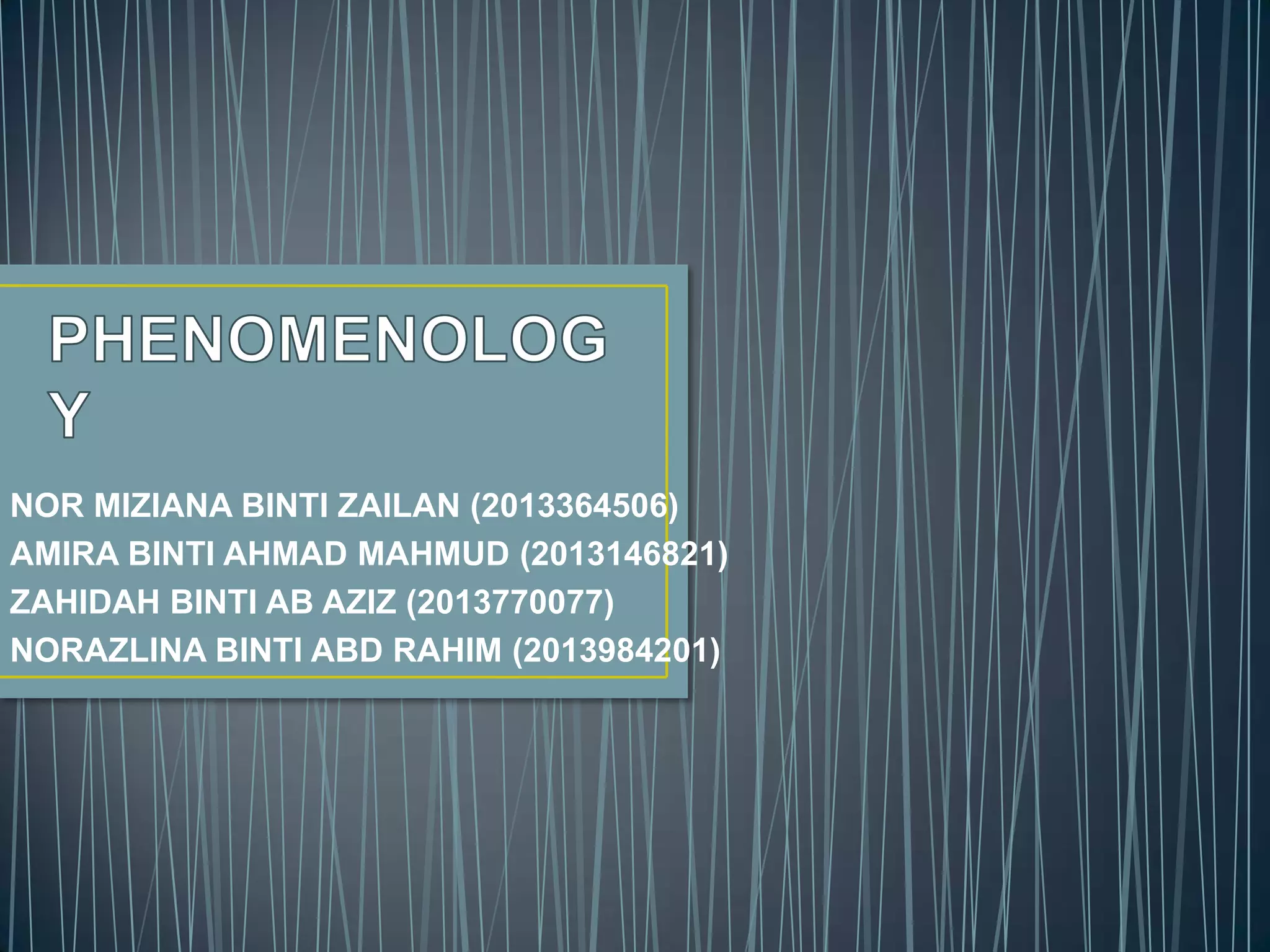 Phenomenology | PPTX