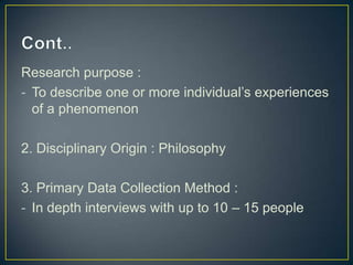 Phenomenology | PPTX