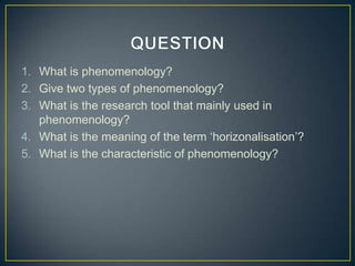 Phenomenology | PPTX