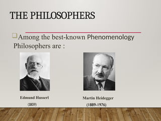 PHENOMENOLOGY AND EDUCATION presentation | PPTX