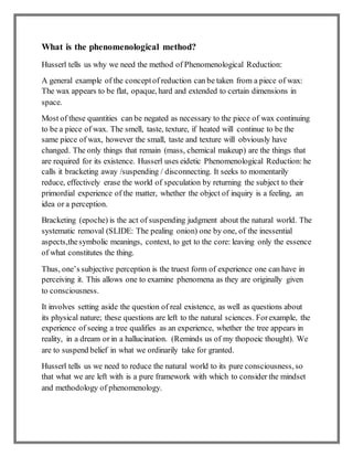 Phenomenology by husserl | DOCX