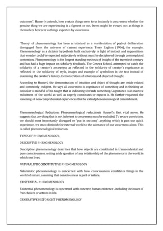 ASSIGNMENT ON PHENOMENOLOGY | DOCX