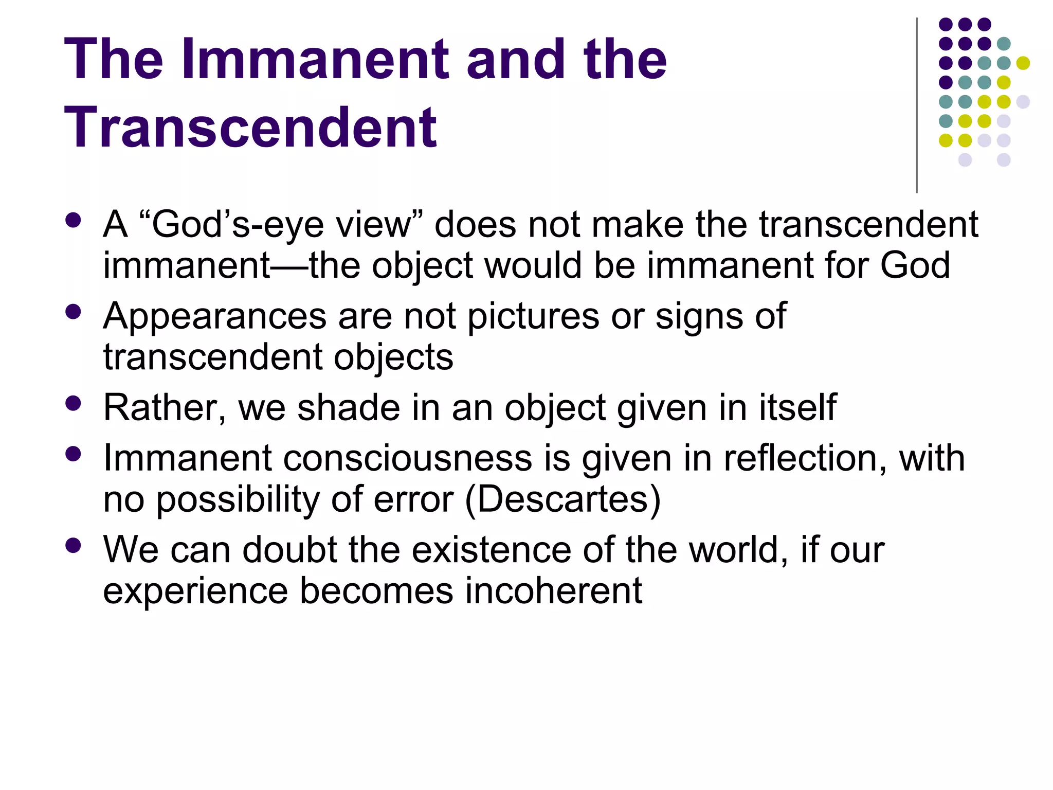 Phenomenology of husserl | PPT
