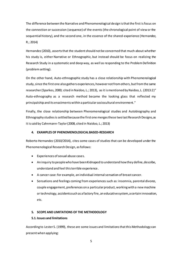 Phenomenology research methodology | DOCX | Science