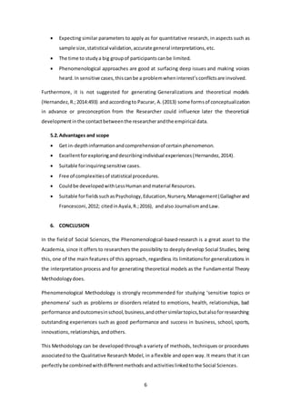 Phenomenology research methodology | DOCX