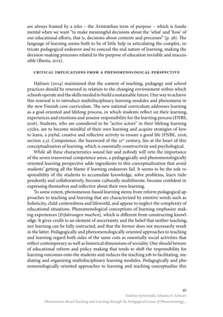 Phenomenon-Based Teaching and Learning through the Pedagogical Lenses ...