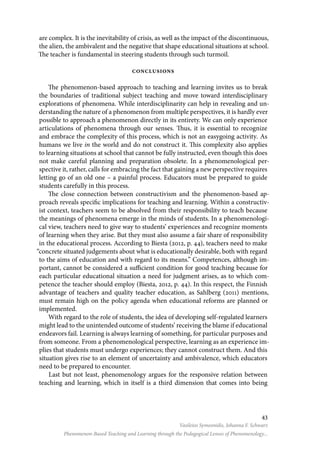 Phenomenon-Based Teaching and Learning through the Pedagogical Lenses ...