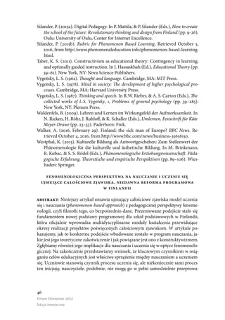 Phenomenon-Based Teaching and Learning through the Pedagogical Lenses ...