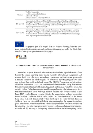 Phenomenon-Based Teaching and Learning through the Pedagogical Lenses ...