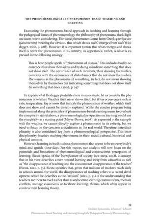Phenomenon-Based Teaching and Learning through the Pedagogical Lenses ...