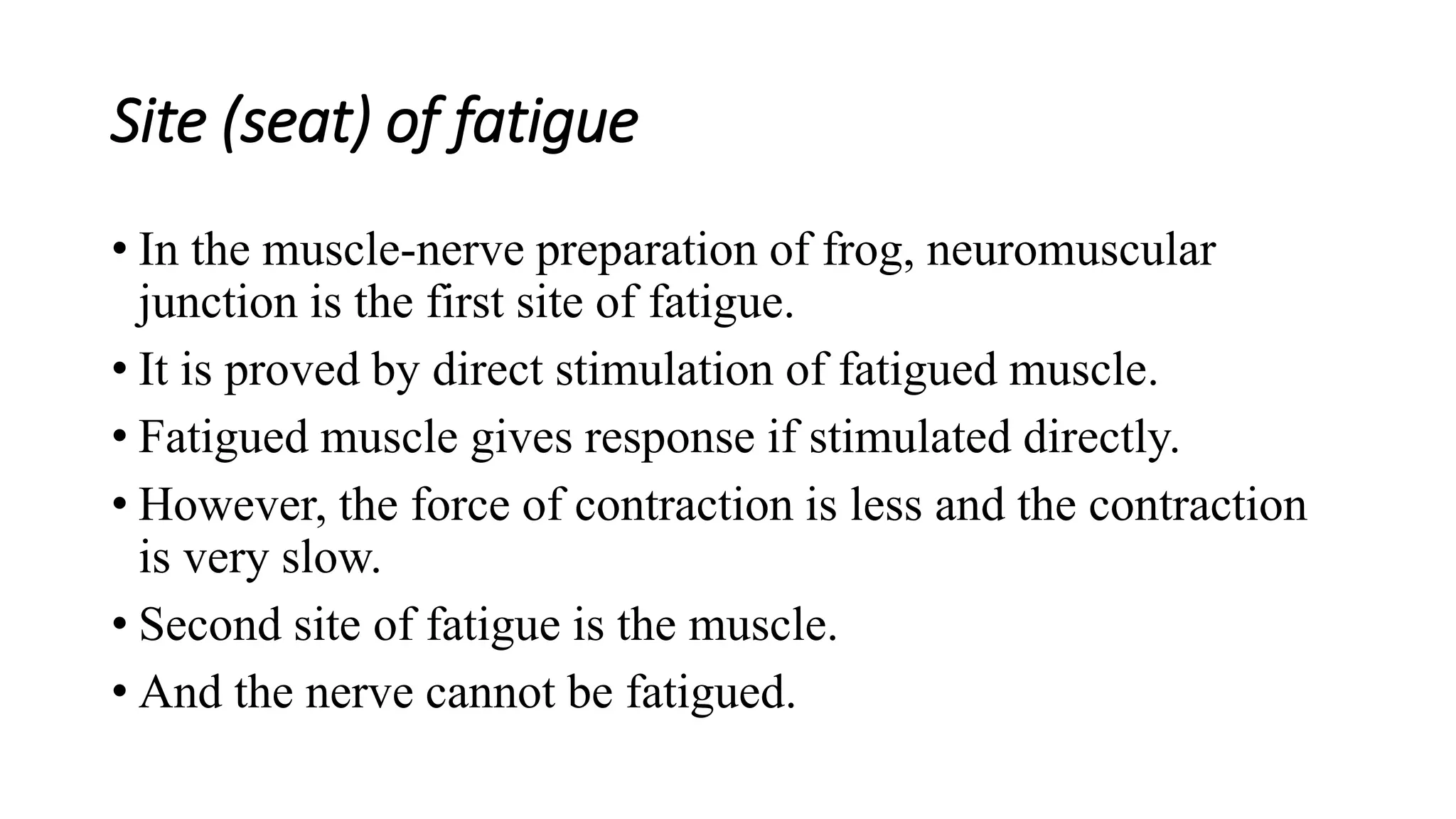 Phenomenon of fatigue by Pandian M | PPTX