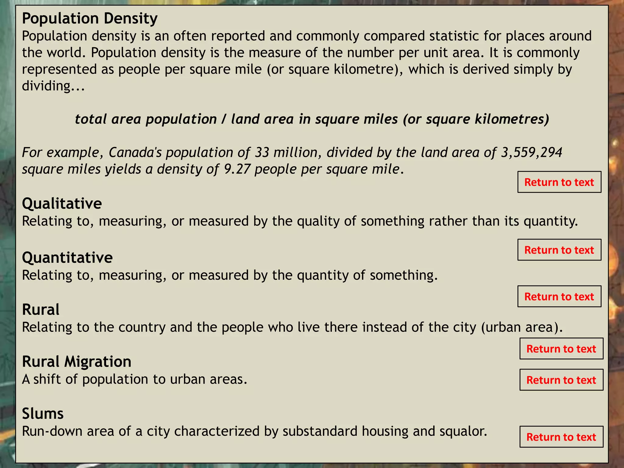 The Phenomenon of the Megacities... or not? - What is a: Μεγάπολις ...