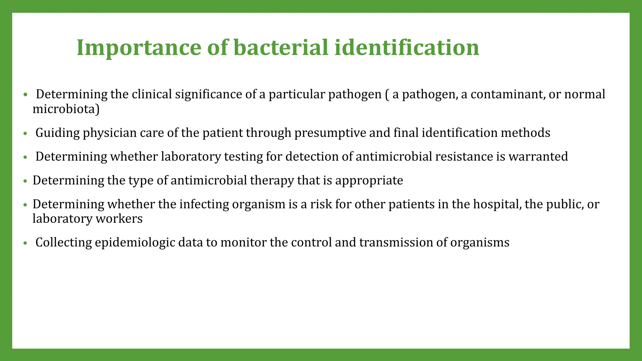 Phenotypic Methods Of Bacterial Identification Conventional And Automatedpptx Infectious