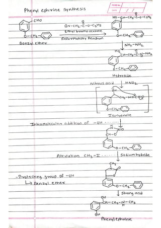 Phenyl ephrine Synthesis | PDF
