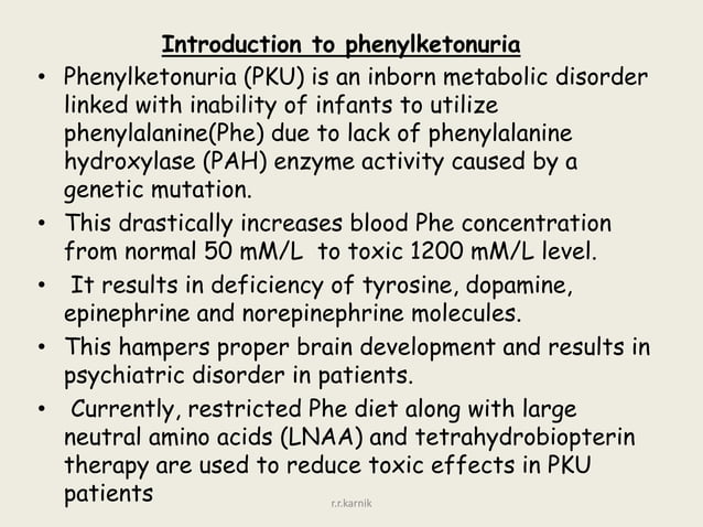 Phenylketonuria | PPT