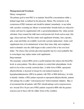 Phenylketonuria | DOCX