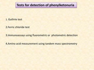 Phenylketonuria | PPTX