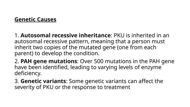 PHENYLKETONURIA. CAUSES SIGN AND SYMPTOMSpptx ABHILAL KURUPALATH | PPTX