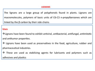 PHENYLPROPANOIDS AND FLAVONOIDS &TANNINS | PPTX
