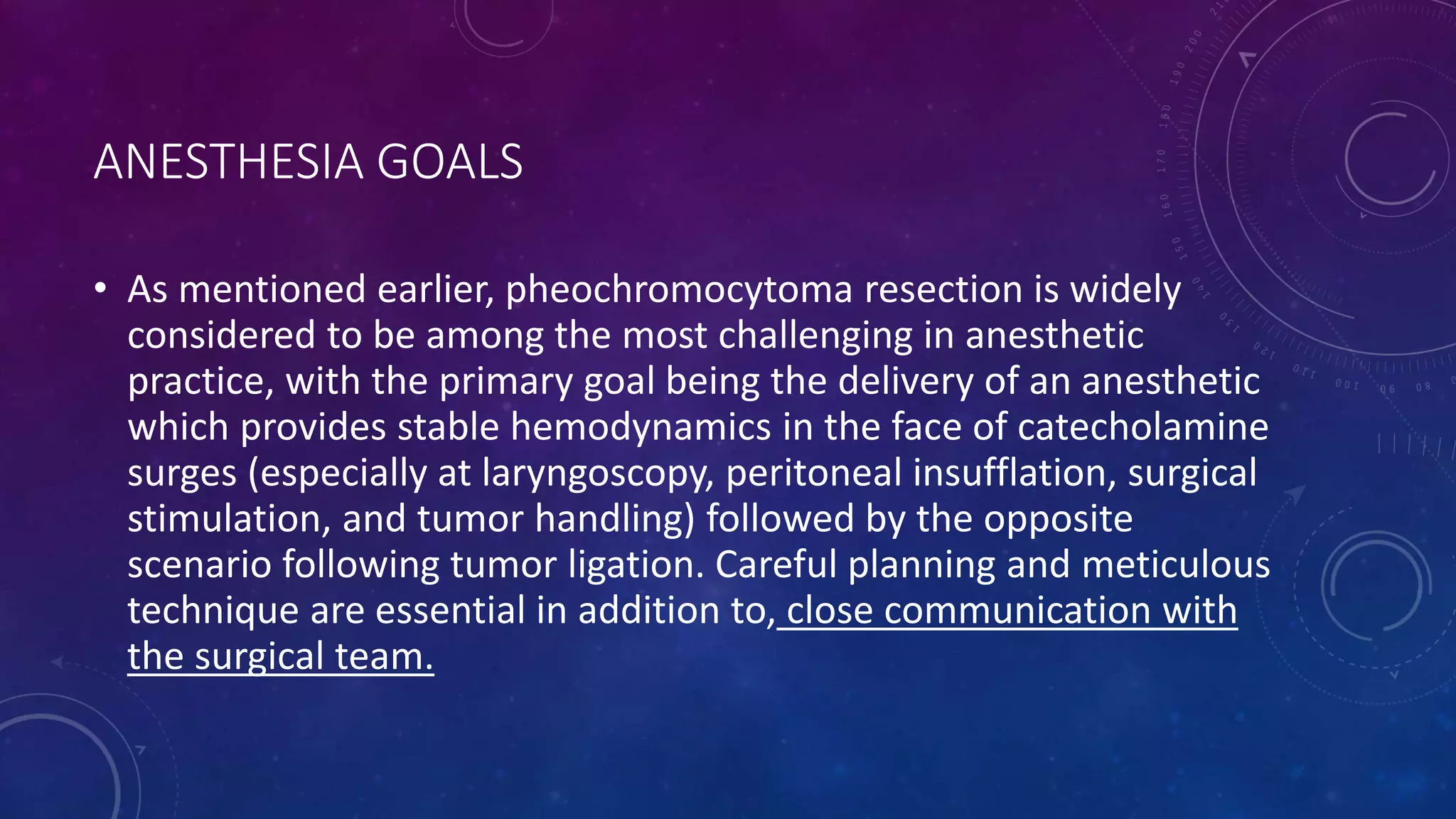 Pheochromocytoma Anesthesia Consideration | PPTX