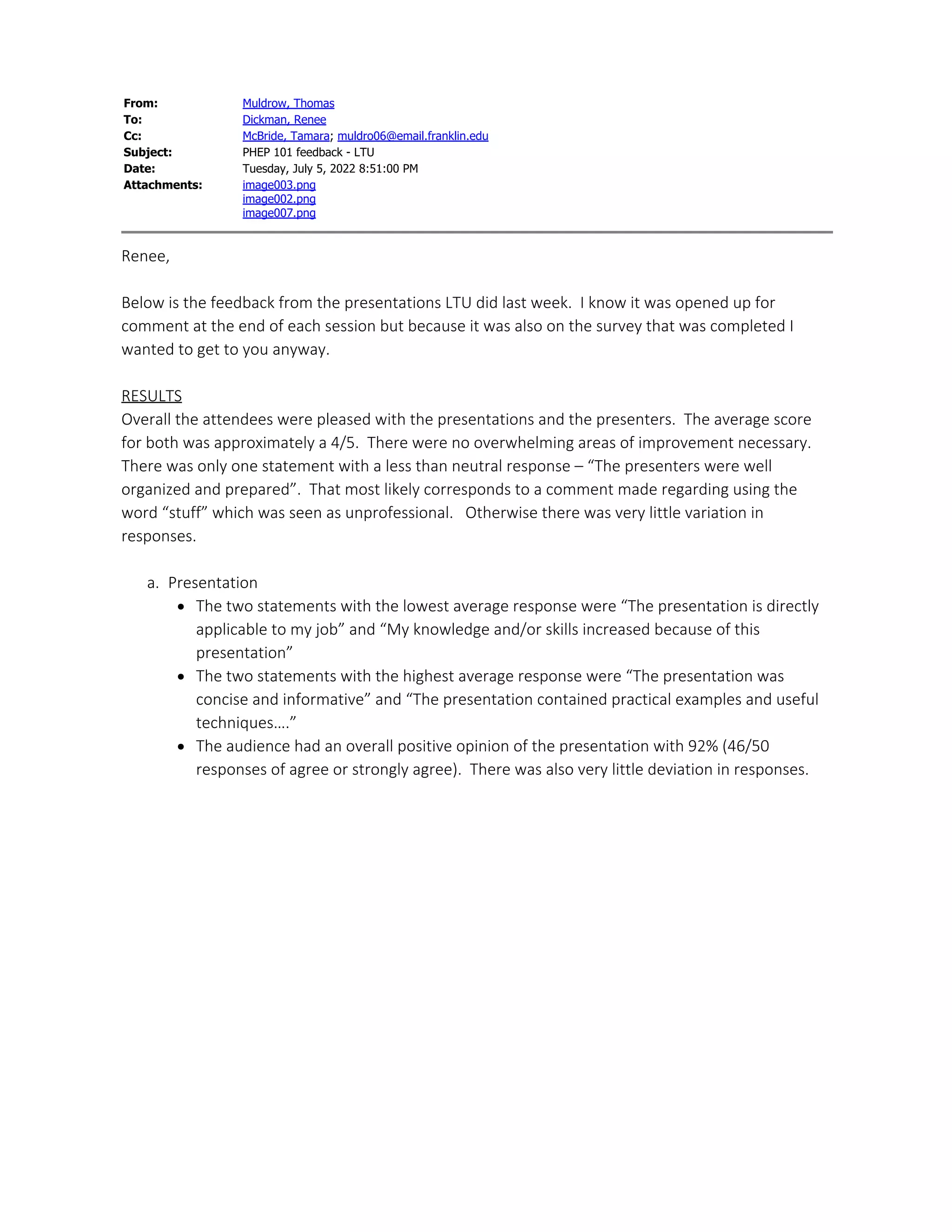 Webinar feedback (sample 3) - ODH Project | PDF