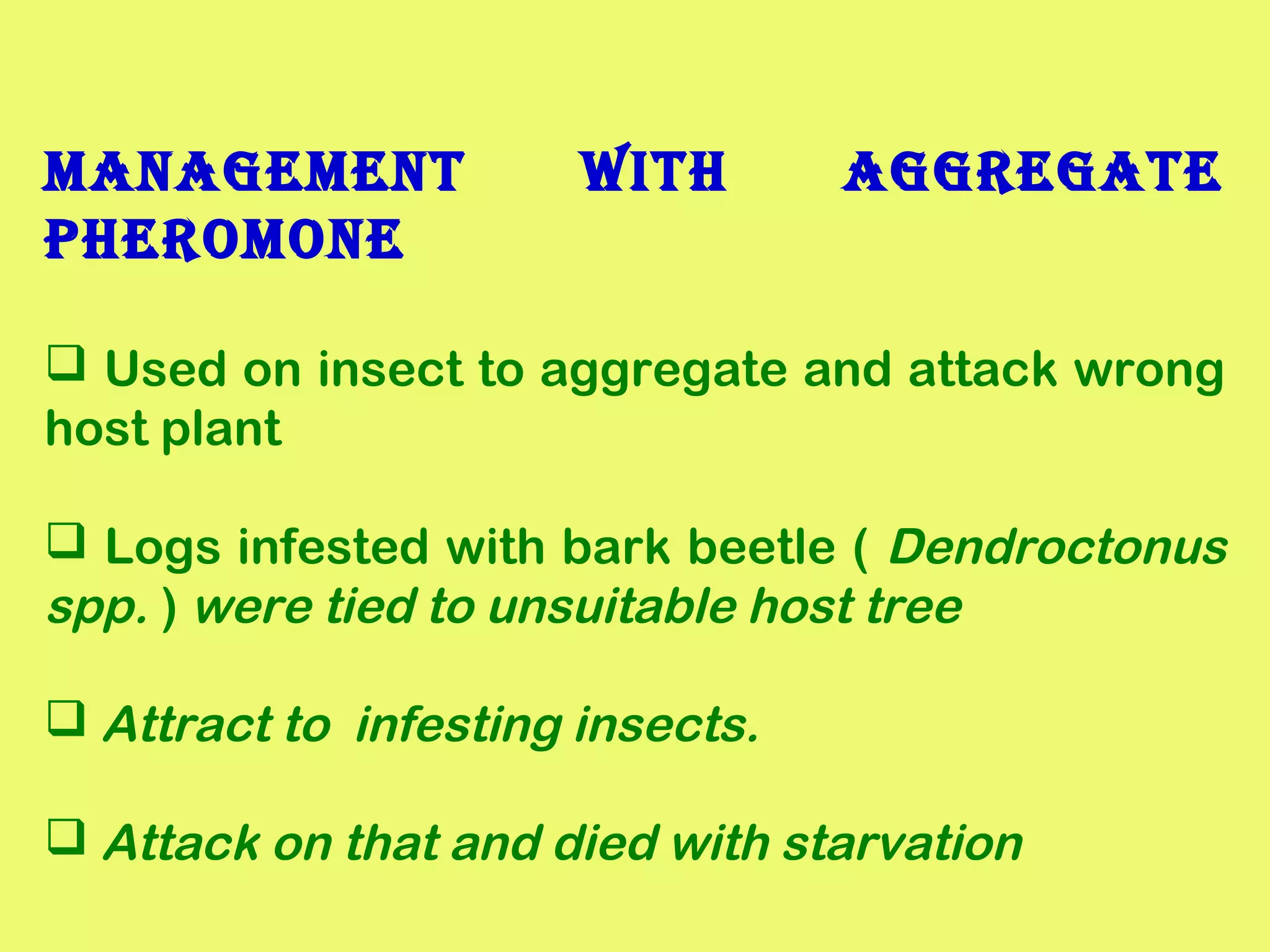 Pheromone IN INSECT PEST MANAGEMENT | PPT