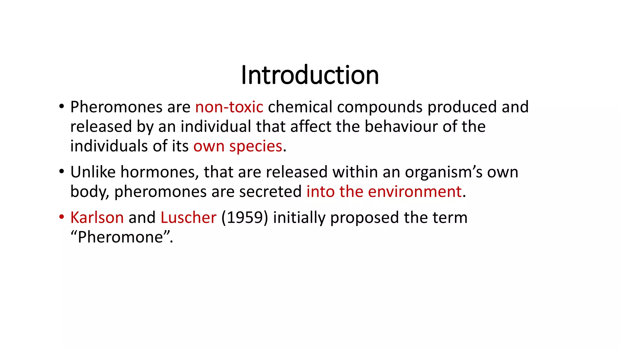 Pheromone pptx file 2.pptx | Chemistry | Science