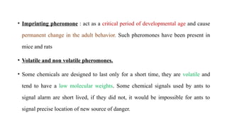 Ethology, ecology , biodiversity conservation - pheromones, types and ...