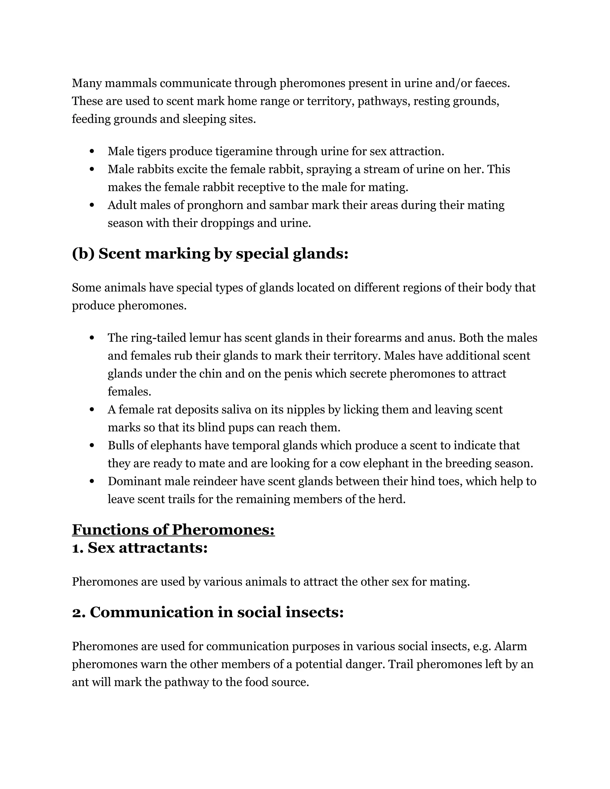 Pheromones (Definition, discovery, classification, pheromones in ...