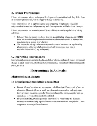 Pheromones (Definition, discovery, classification, pheromones in ...