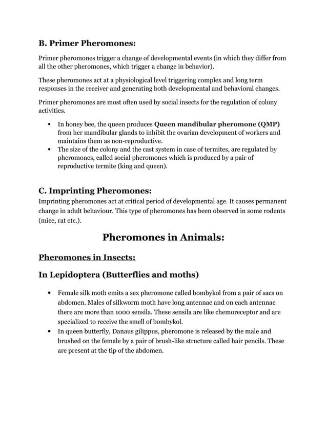 Pheromones (Definition, discovery, classification, pheromones in ...